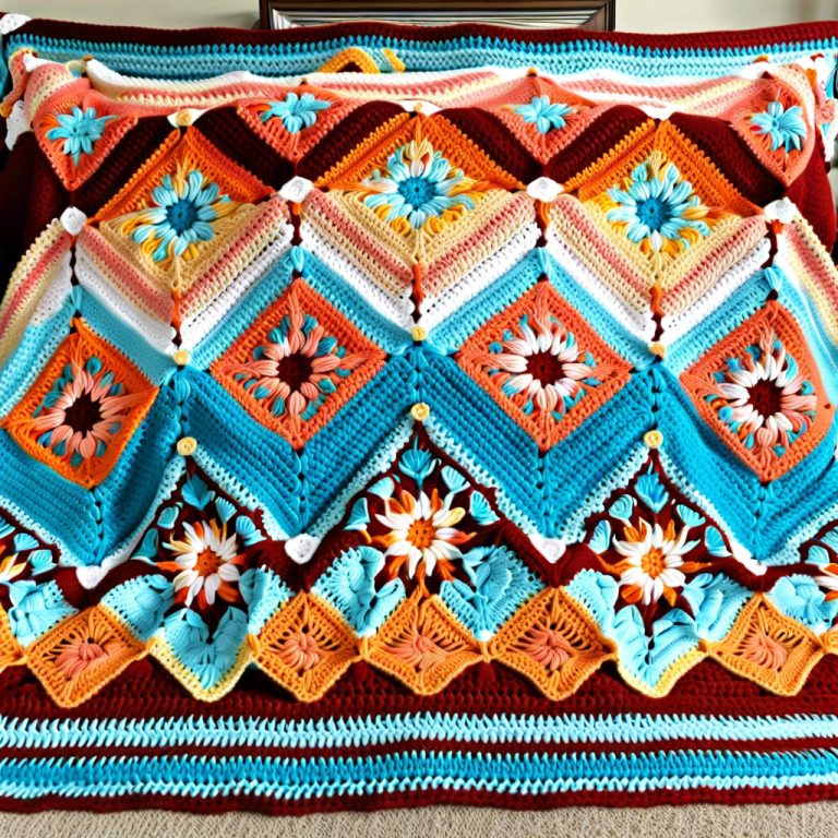 20 Eye-Popping 3 Color Crochet Blanket Ideas